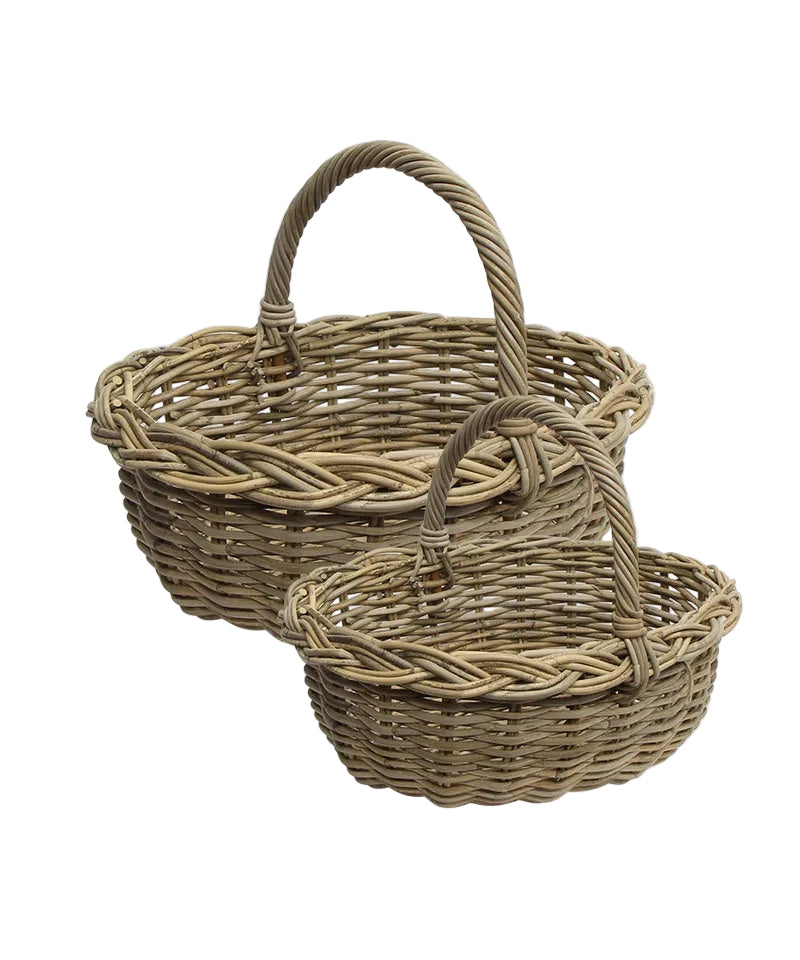 Grove Oval Harvest Basket (SET 2) | French Country